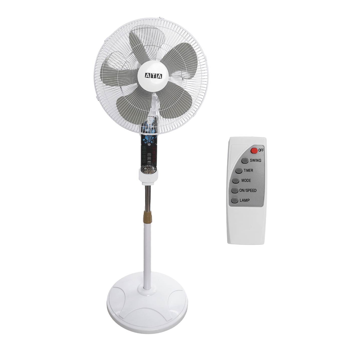18-inch remote control 5-blade pure white stand fan | Al Tawhid Wal ...