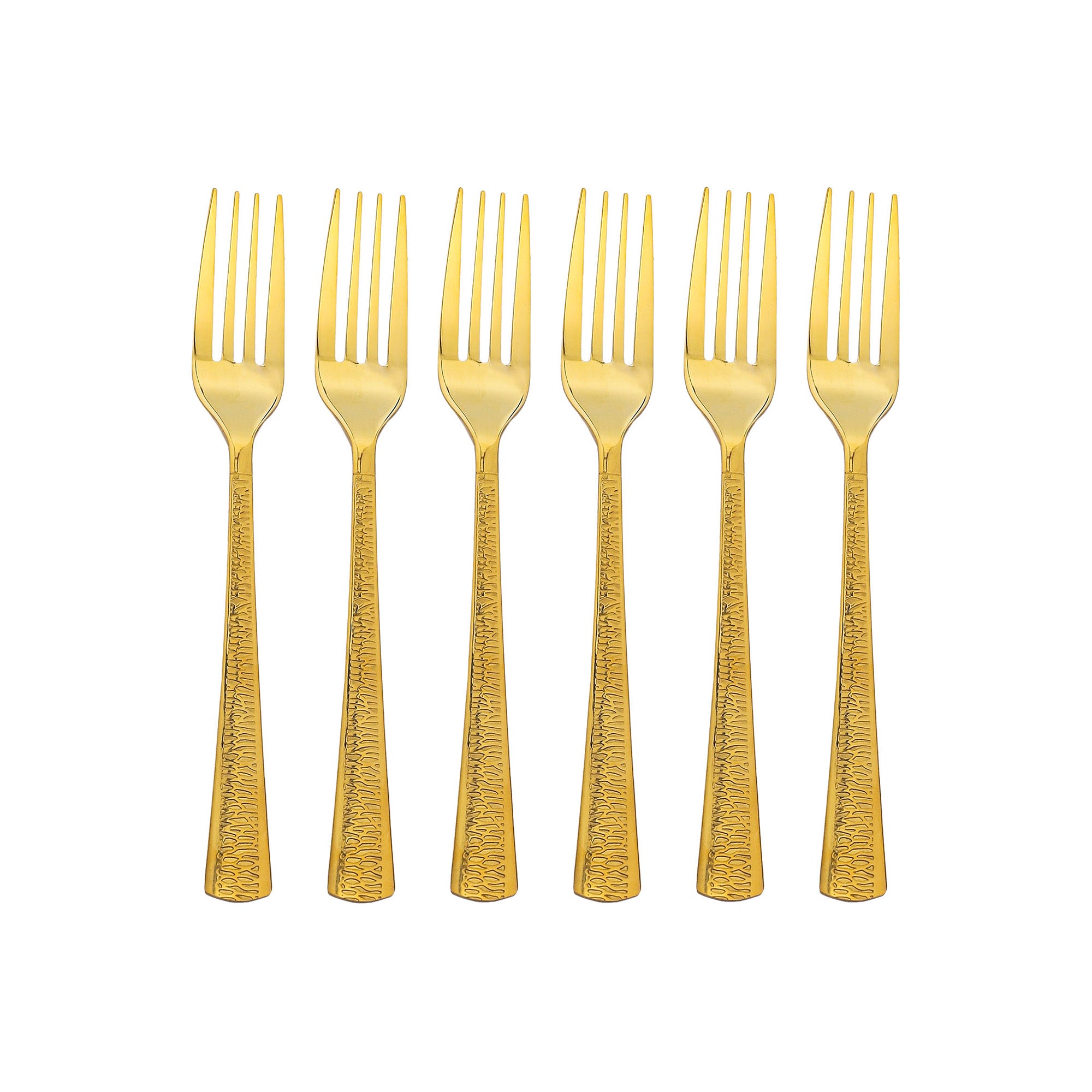 Golden Gateaux Fork Lux 6 Pieces - Pyramids | Al Tawhid Wal Noor ...